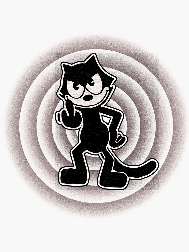 "Felix flips the bird" Sticker for Sale by CloudyPriceSt | Redbubble