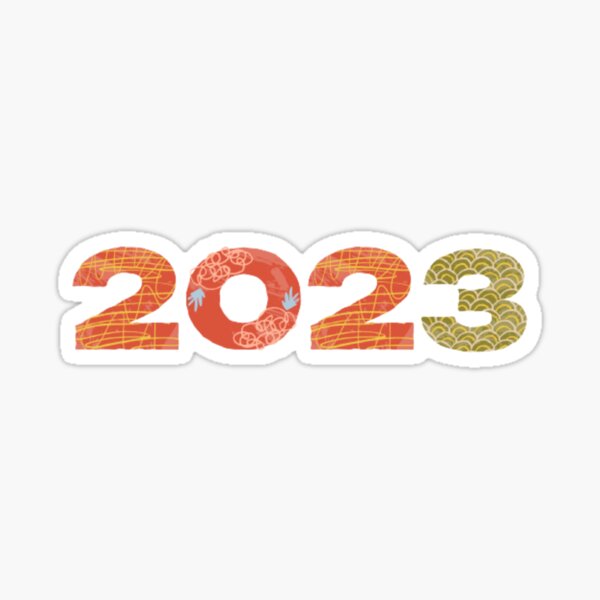 "2023 year Textured Artisanal Contemporary Modular " Sticker for Sale ...