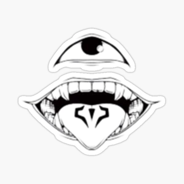 "sukuna mouth" Sticker for Sale by manfredadam | Redbubble