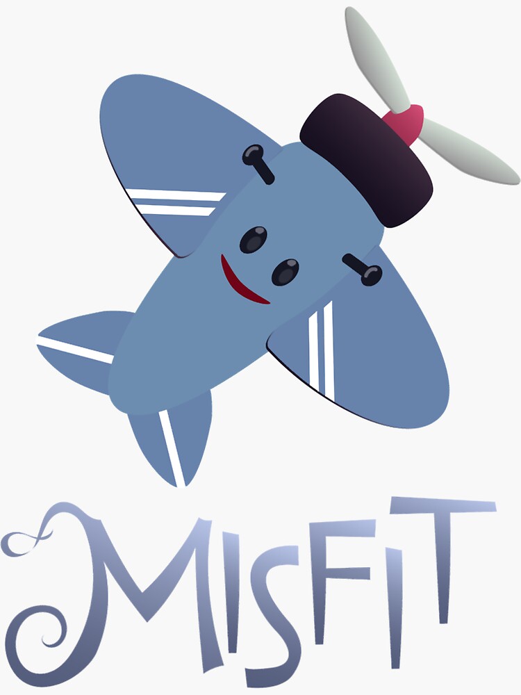 "Misfits - Plane" Sticker for Sale by JaniLagunas | Redbubble