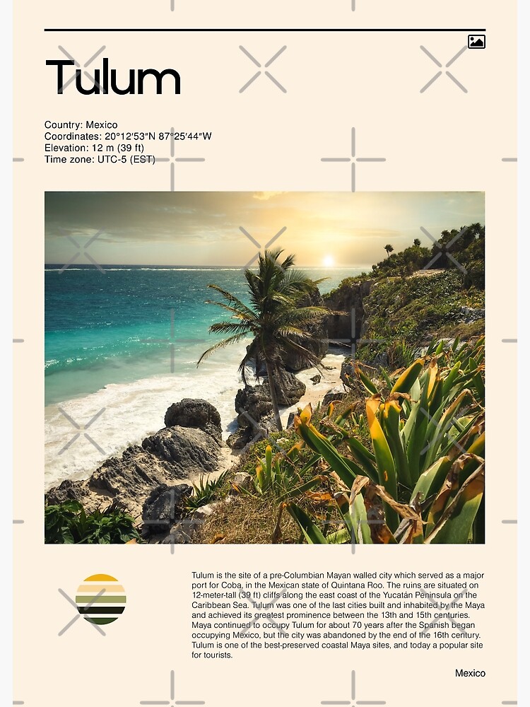 "Visit Tulum, Mexico (Travel poster)" Poster for Sale by RabbitK | Redbubble