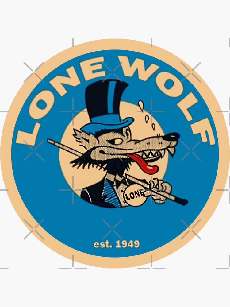 "Lone Wolf Vintage Travel Decal Rat Rod 00580" Sticker for Sale by ...