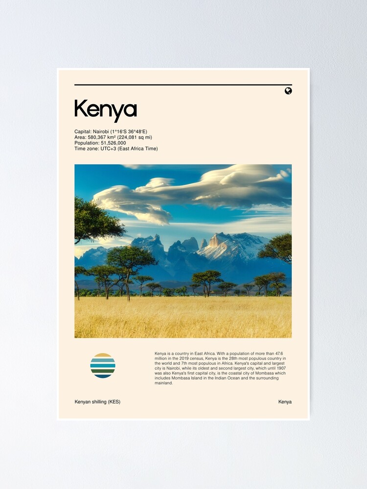 "Visit Kenya (Travel poster)" Poster for Sale by RabbitK | Redbubble