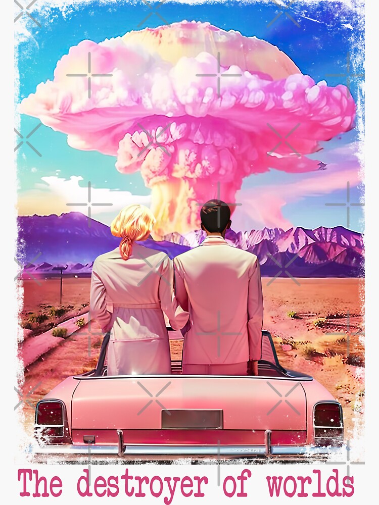 "Barbenheimer The Destroyer Of Word" Sticker for Sale by luannguyen437 ...