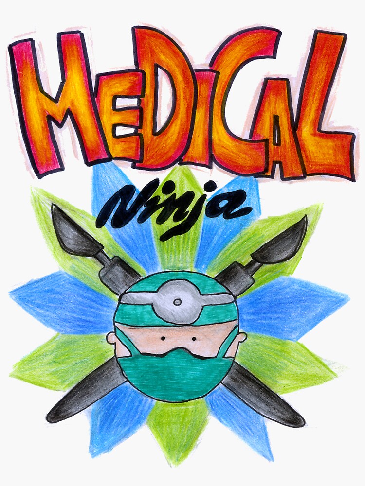 "Medical Ninja Best Doctor Ever Art Design" Sticker for Sale by ...