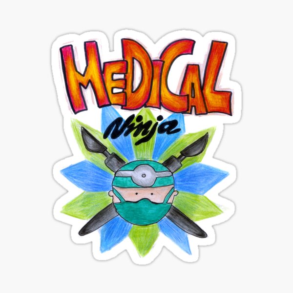 "Medical Ninja Best Doctor Ever Art Design" Sticker for Sale by ...