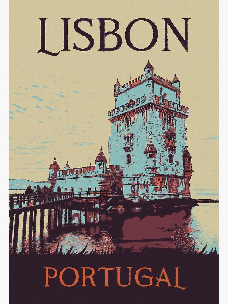 "Lisbon Tower of Belem Illustration | Iconic Monument Art" Greeting Card for Sale by Lemomo ...