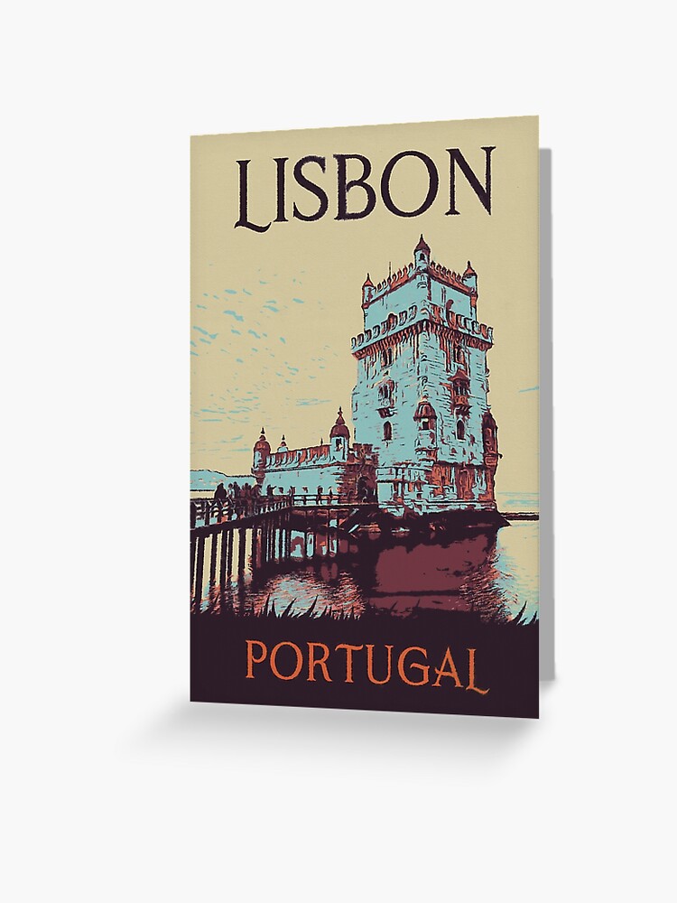 "Lisbon Tower of Belem Illustration | Iconic Monument Art" Greeting Card for Sale by Lemomo ...