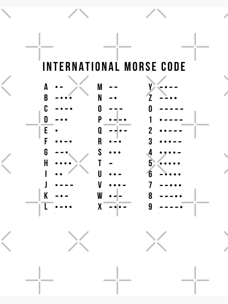 Morse Code Alphabet Chart