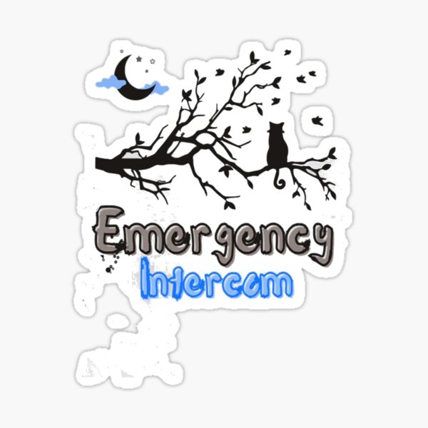 "emergency intercom (3)" Sticker for Sale by eiskendall | Redbubble