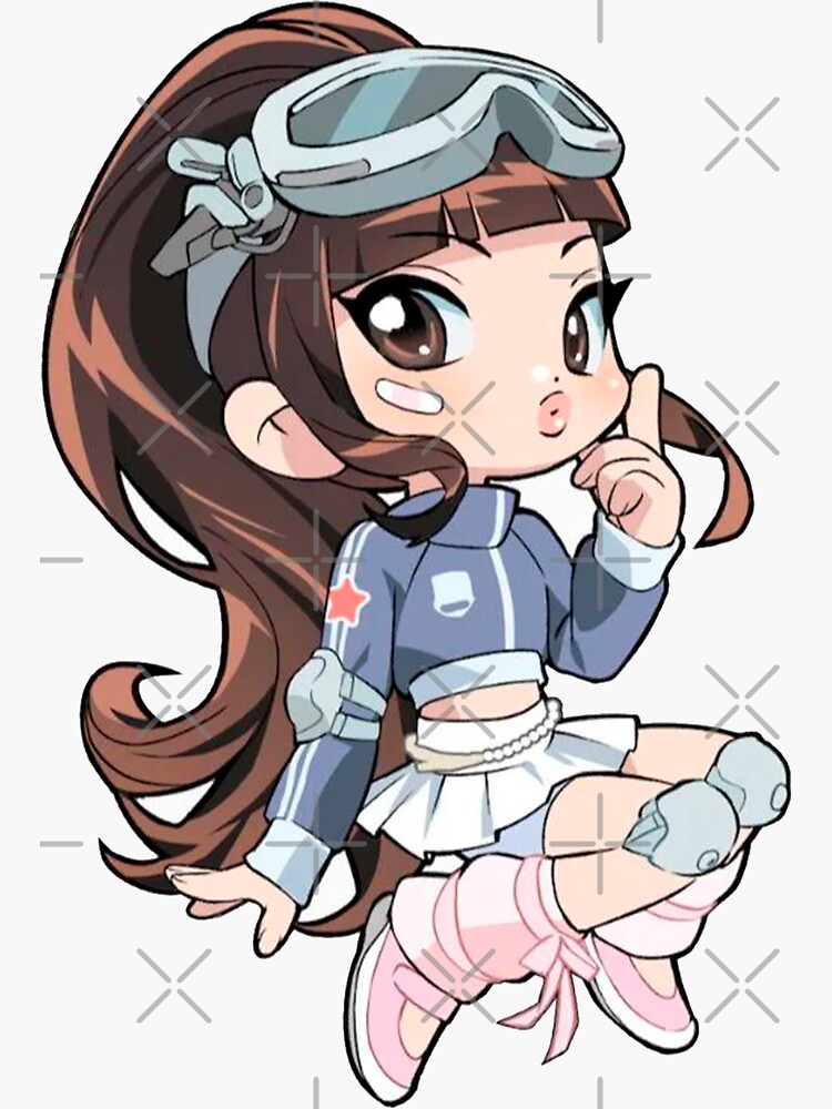 "NewJeans Hyein Chibi Anime Drawing" Sticker by 2Kiddo | Redbubble