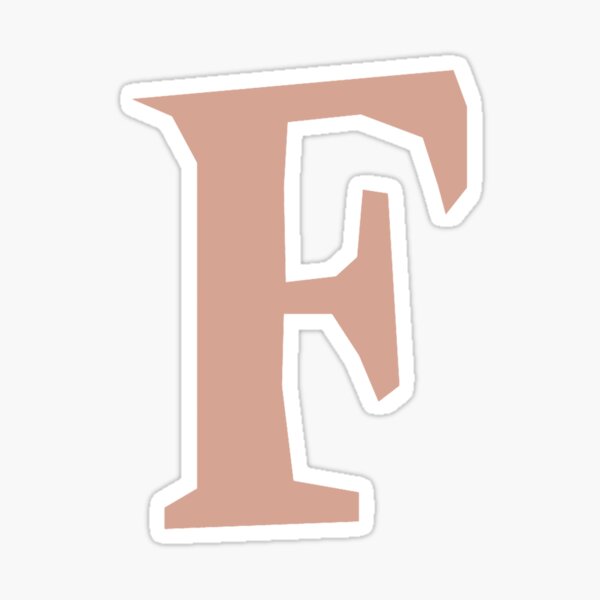 "Alphabetical F" Sticker for Sale by jakuboba | Redbubble