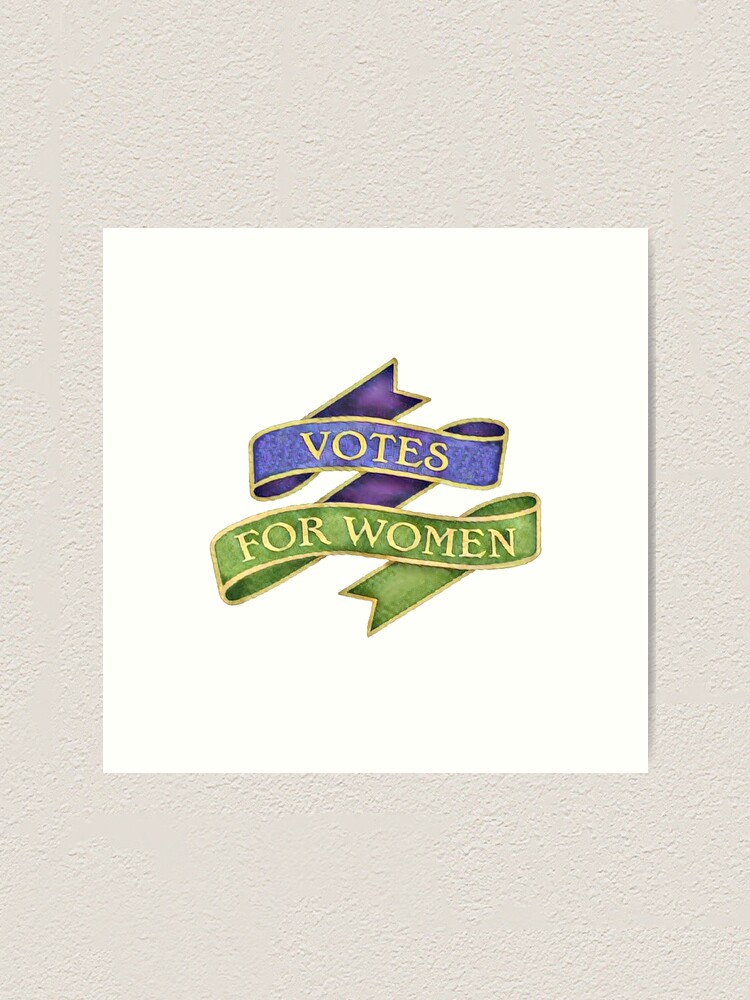 "Votes for Women Suffragette Banner" Art Print by ArtofPaperCraft ...