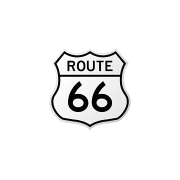 "route 66 sticker" Sticker for Sale by art-by-nashe | Redbubble