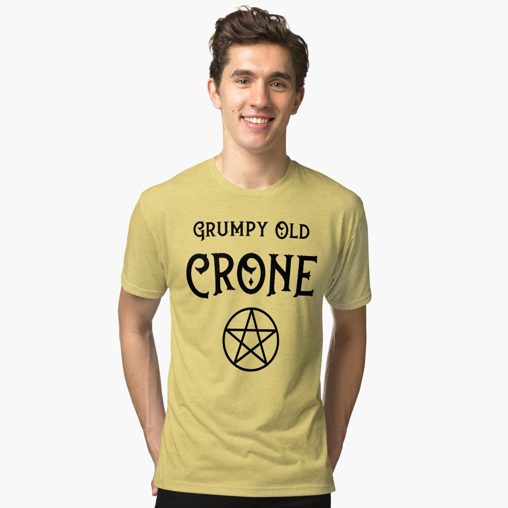 "Grumpy Old Crone with Black Pentacle Cheeky Witch®" Sticker for Sale ...