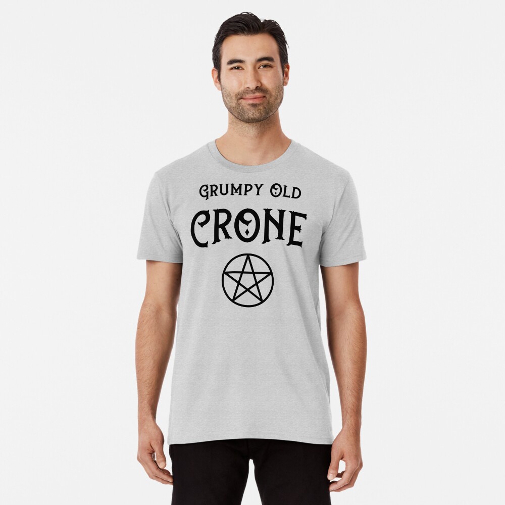 "Grumpy Old Crone with Black Pentacle Cheeky Witch®" Sticker for Sale ...