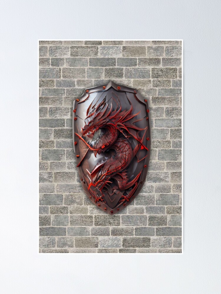 "Honor War Accessories Dragon Head Shield" Poster for Sale by ...
