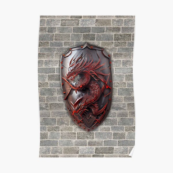 "Honor War Accessories Dragon Head Shield" Poster for Sale by ...
