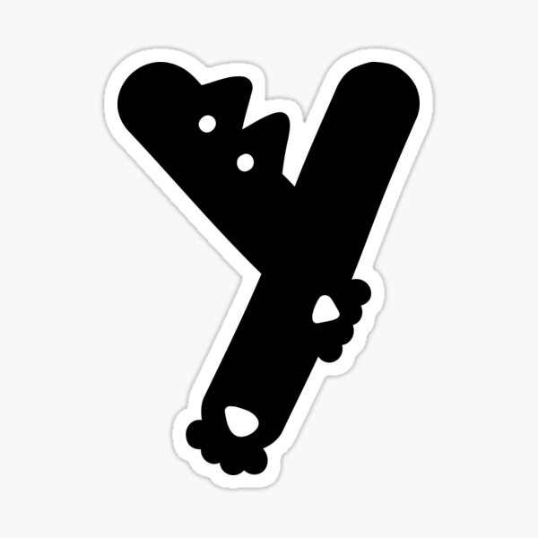 "Uppercase Letter Y, English Capital Alphabet Y Simple Cat Pattern ...