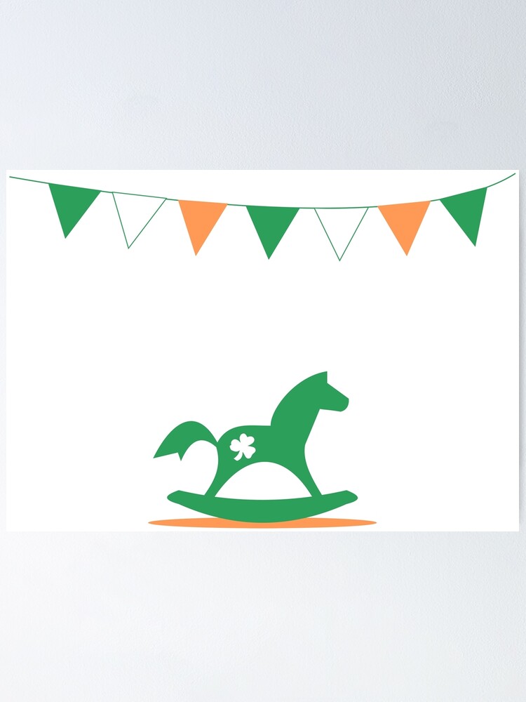 "Rocking horse, shamrock, silhouette" Poster by ZnDigitalPrints | Redbubble