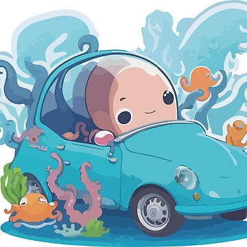 "Octopus Driver" Sticker by ruben-cifre | Redbubble