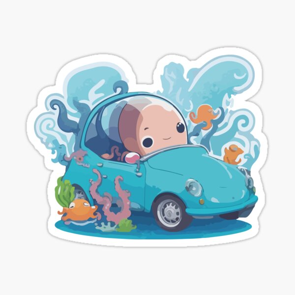 "Octopus Driver" Sticker by ruben-cifre | Redbubble