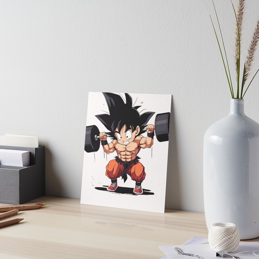 "goku lifting weight " Poster for Sale by MaxwellKleinIII | Redbubble