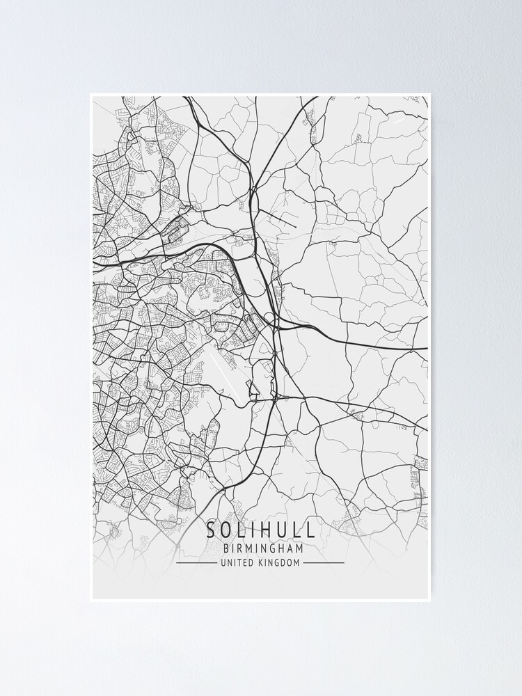 "United Kingdom. Solihull, Birmigham Map." Poster for Sale by map ...