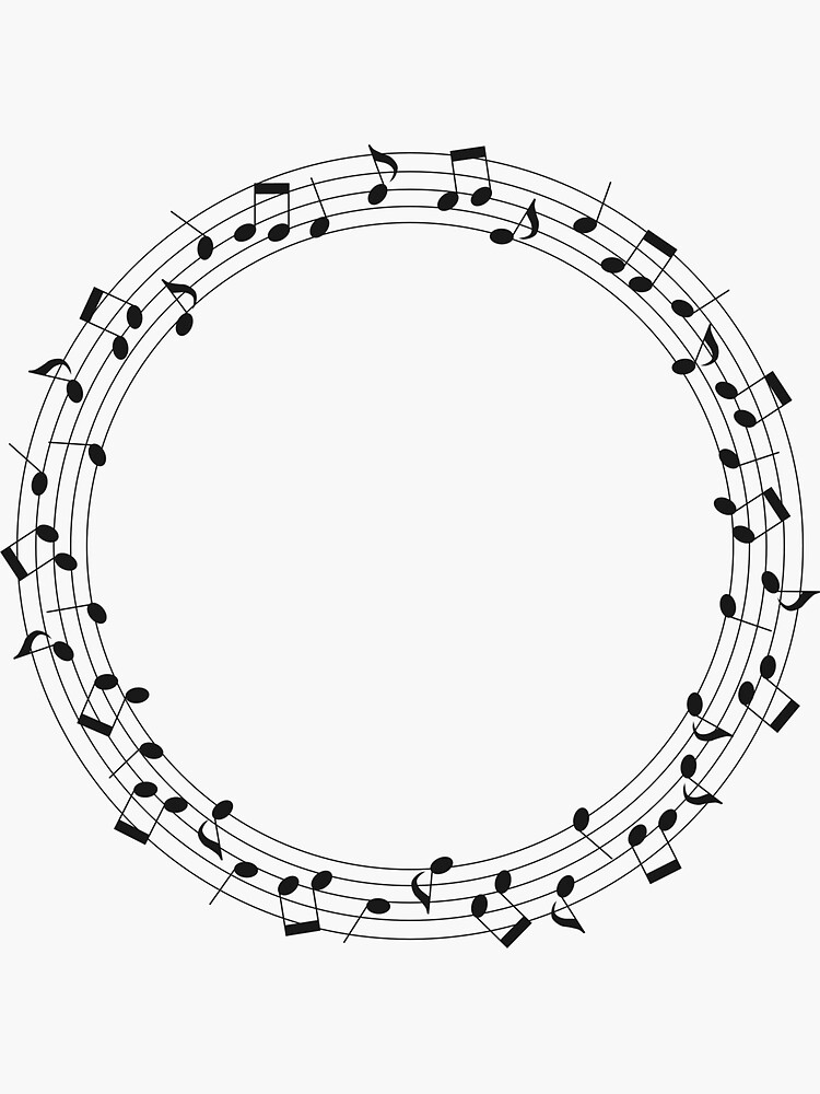 "Music Circle" Sticker for Sale by Reethes | Redbubble