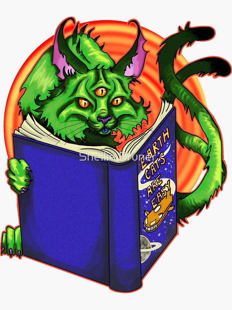 "Sci Cat" Sticker for Sale by Shellie Bruner | Redbubble