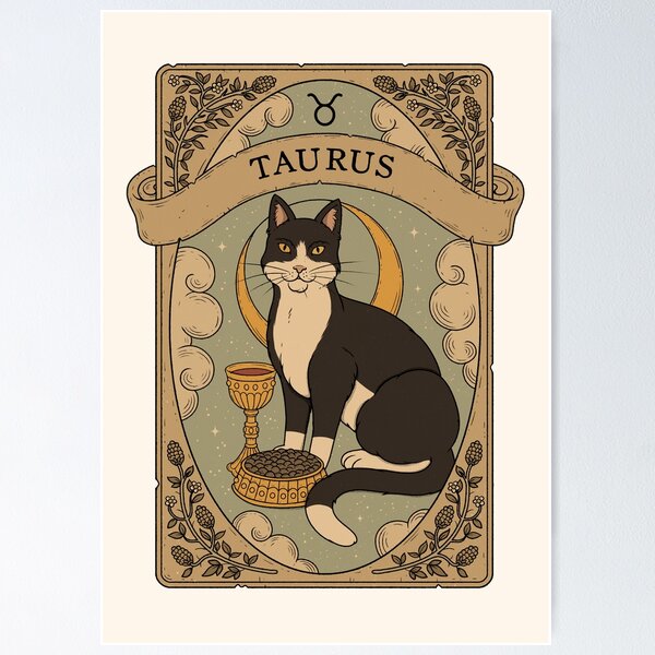 "Taurus - Cats Astrology" Poster for Sale by Thiago Corrêa | Redbubble