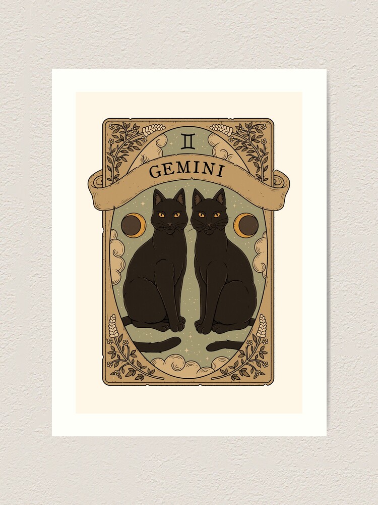 "Gemini - Cats Astrology" Art Print for Sale by Thiago Corrêa | Redbubble