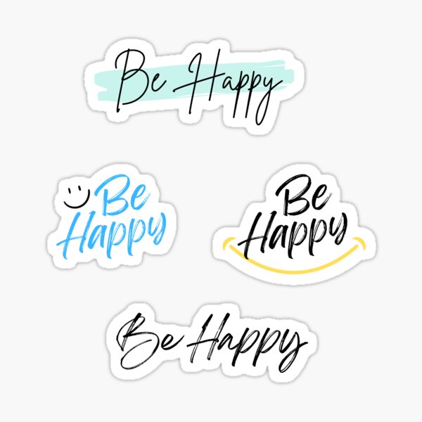 "Be Happy Sticker pack" Sticker for Sale by AyaMagz | Redbubble