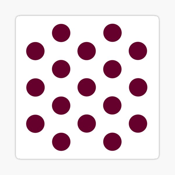 Maroon And White Polka Dot