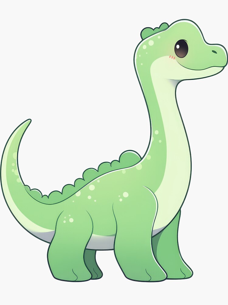 "Cute Brachiosaurus Chibi Style" Sticker for Sale by SundayDonuts ...