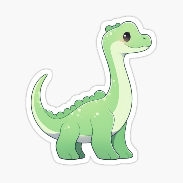 "Cute Brachiosaurus Chibi Style" Sticker for Sale by SundayDonuts ...
