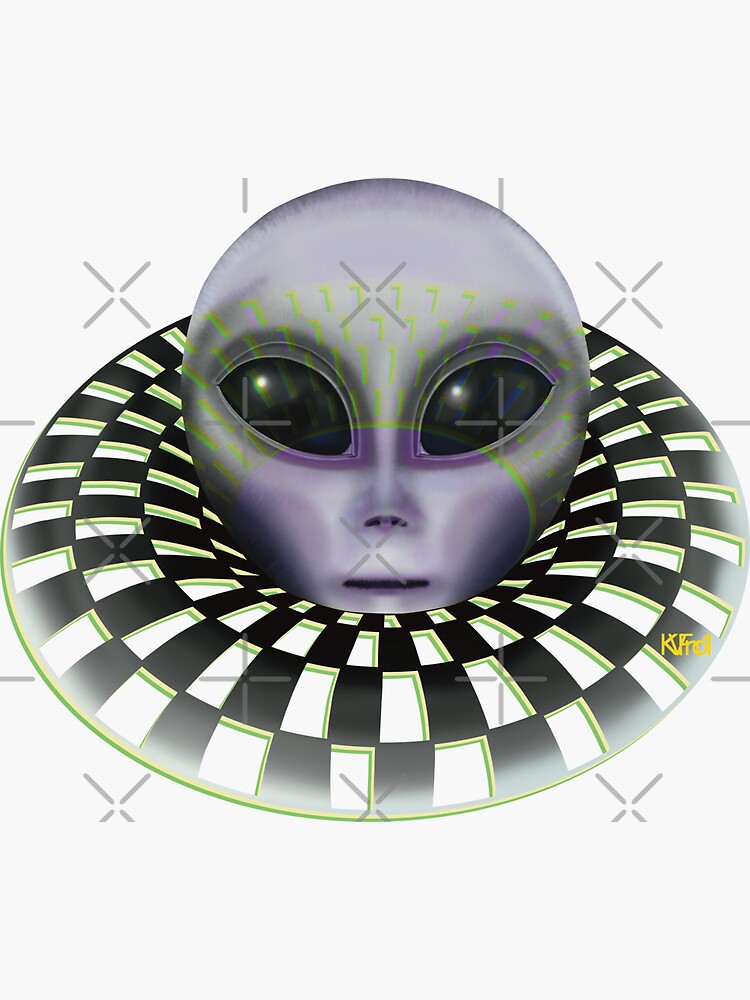 "Alien Vortex" Sticker for Sale by KateVanFloofno1 | Redbubble