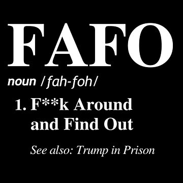"FAFO Definition, F.A.F.O. Definition" Essential T-Shirt for Sale by ...