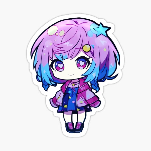 "Project Sekai Keychain Emu Otori Cute Hearts Chibi Kawaii" Sticker for ...