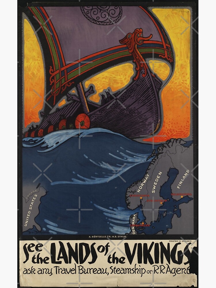 "The Land of Vikings Norway Travel" Poster for Sale by Madison Scott ...