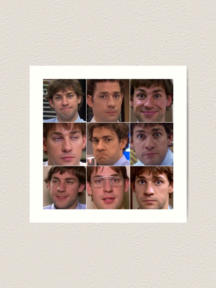 "The Office Jim Halpert Faces" Art Print by covfefe11 | Redbubble