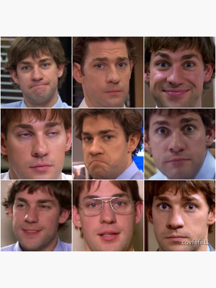 "The Office Jim Halpert Faces" Art Print by covfefe11 | Redbubble