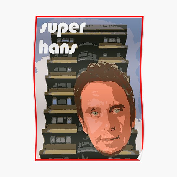 "Peep Show Super Hans 70's poster" Poster by hailtothethief | Redbubble
