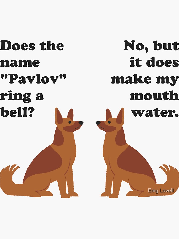 "Pavlov Dogs" Sticker for Sale by Emy Lovell | Redbubble