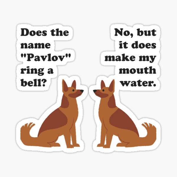 "Pavlov Dogs" Sticker for Sale by Emy Lovell | Redbubble