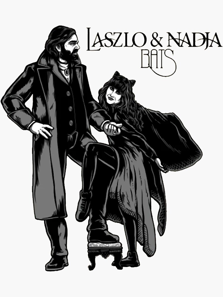 "laszlo and nadja bats" Sticker for Sale by KylerJaskolski | Redbubble