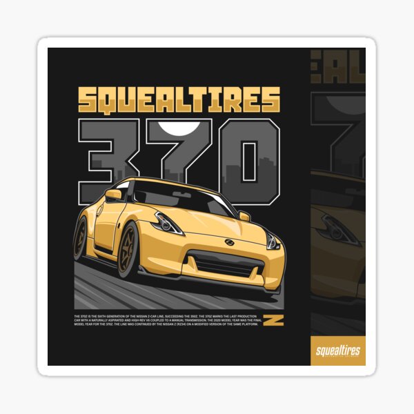 "Nissan 370z" Sticker for Sale by squeal tires | Redbubble