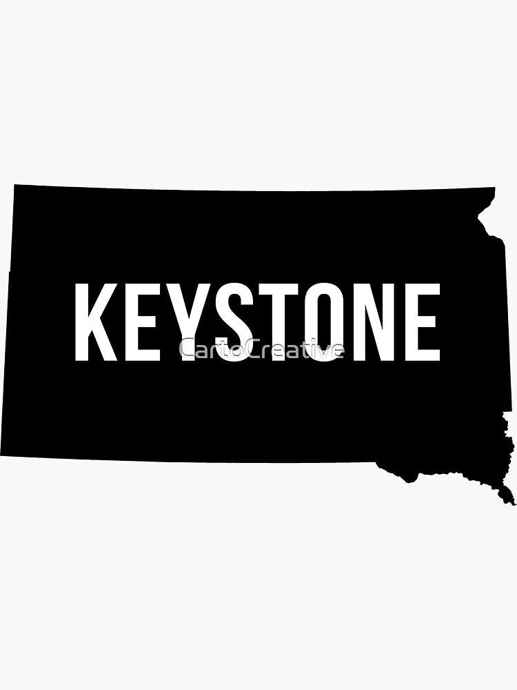 "Keystone, South Dakota Silhouette" Sticker for Sale by CartoCreative ...