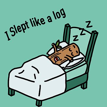 "Sleeping like a log" Sticker for Sale by DianneYoon | Redbubble
