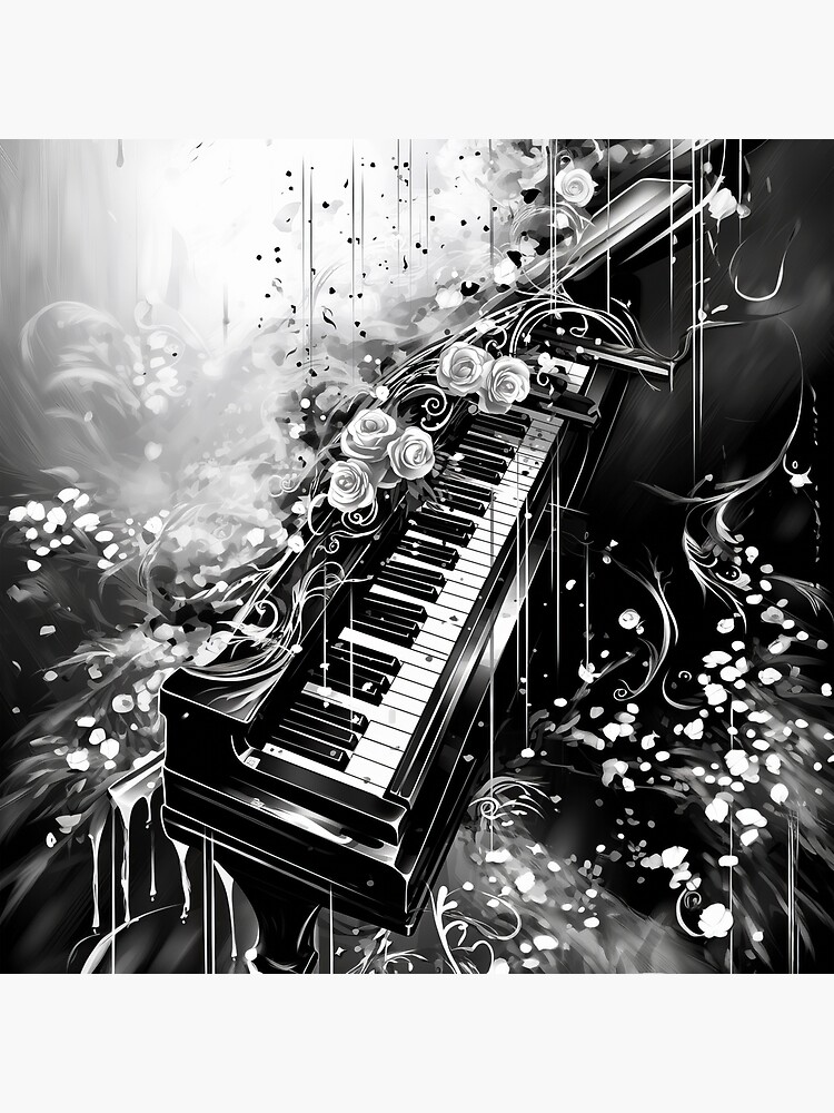 "Musical Notes Keyboard - Musical Theme Art for Music Lovers" Poster ...